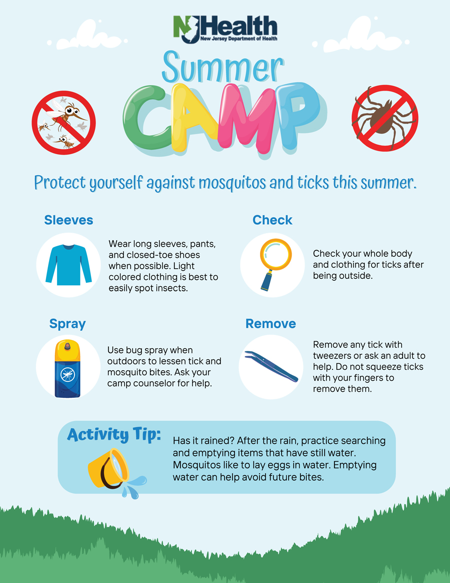 Watchung, NJ - NJ Health: Camp Mosquito and Tick Tips